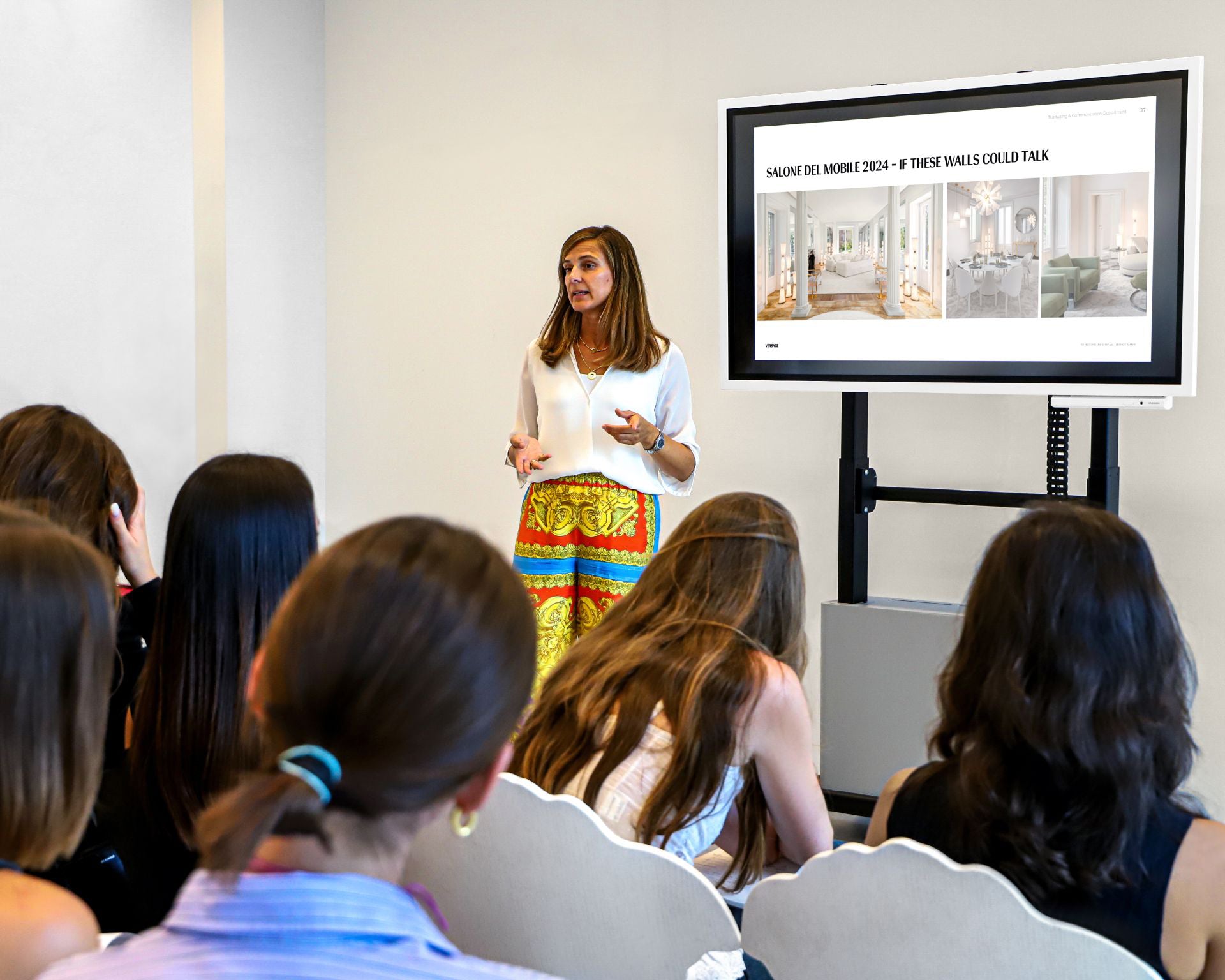 IAAD’s Fashion Management Students at Versace Home Milan showroom ...